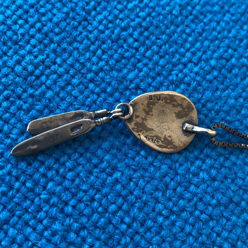 Selena Jake Sterling Bear Claw Feather Necklace - Gem